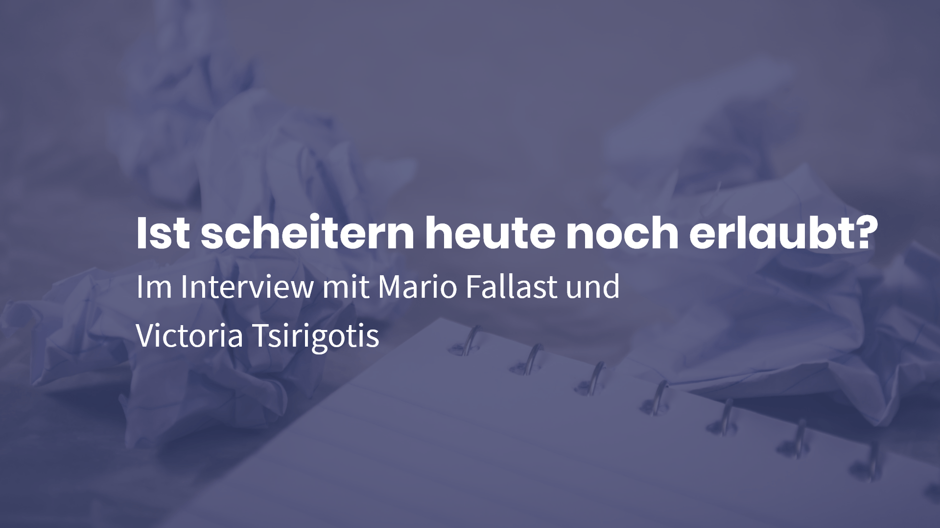 Ist scheitern in der heutigen Zeit erlaubt? - ideentriebwerk.com